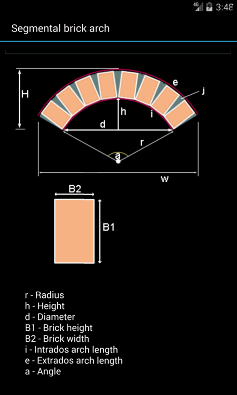 Brick Arch Calculator:Amazon.com:Appstore for Android