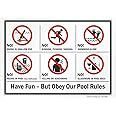Amazon.com: SmartSign 10 x 14 inch “Have Fun But Obey Our Pool Rules ...