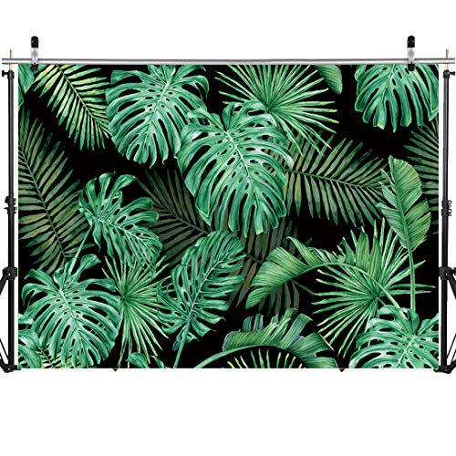 SJOLOON 7X5FT Green Leaves Backdrop Tropical Plants Backdrop ...