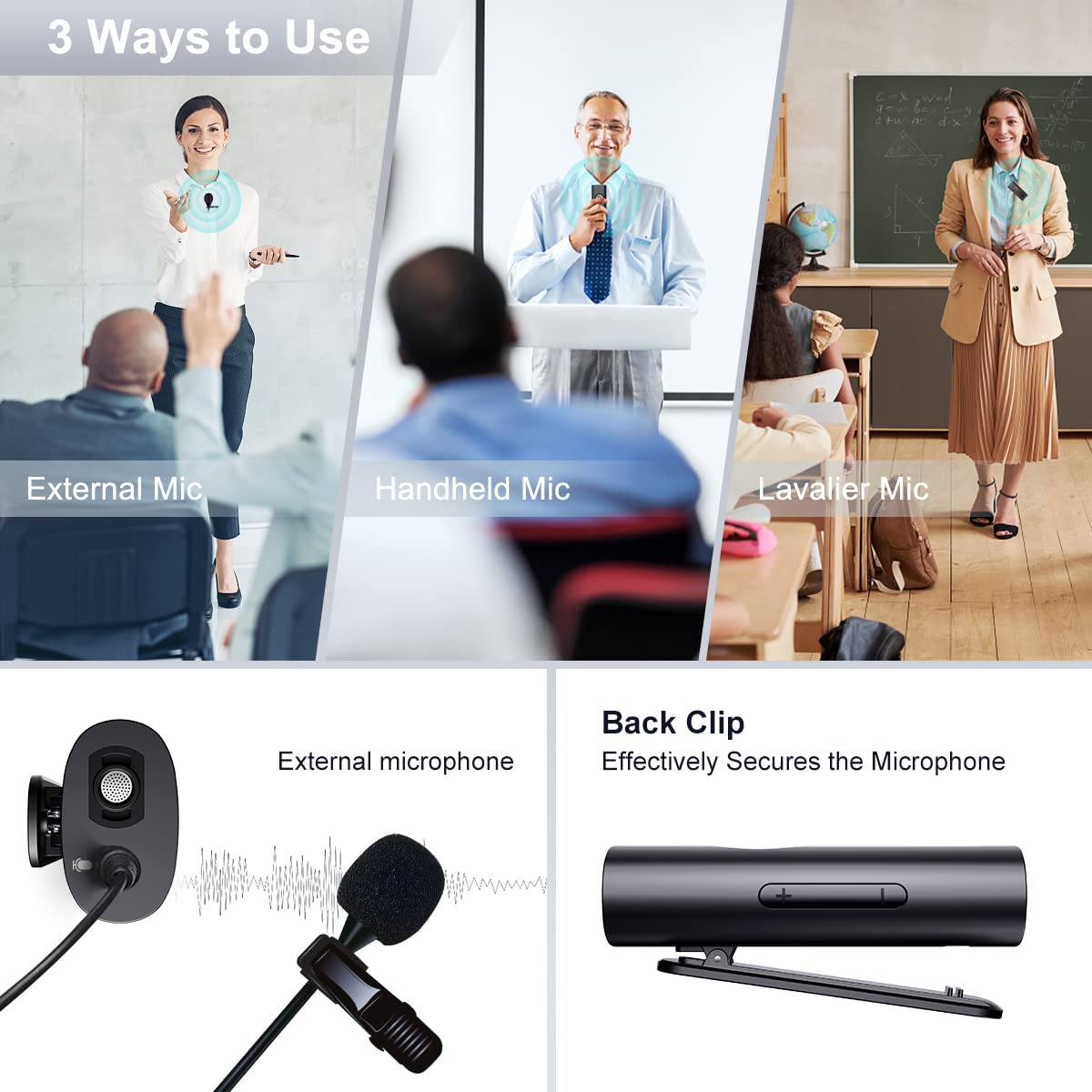 Mua KIMAFUN Lavalier Wireless Microphone, Work 8hs/165FT Range ...