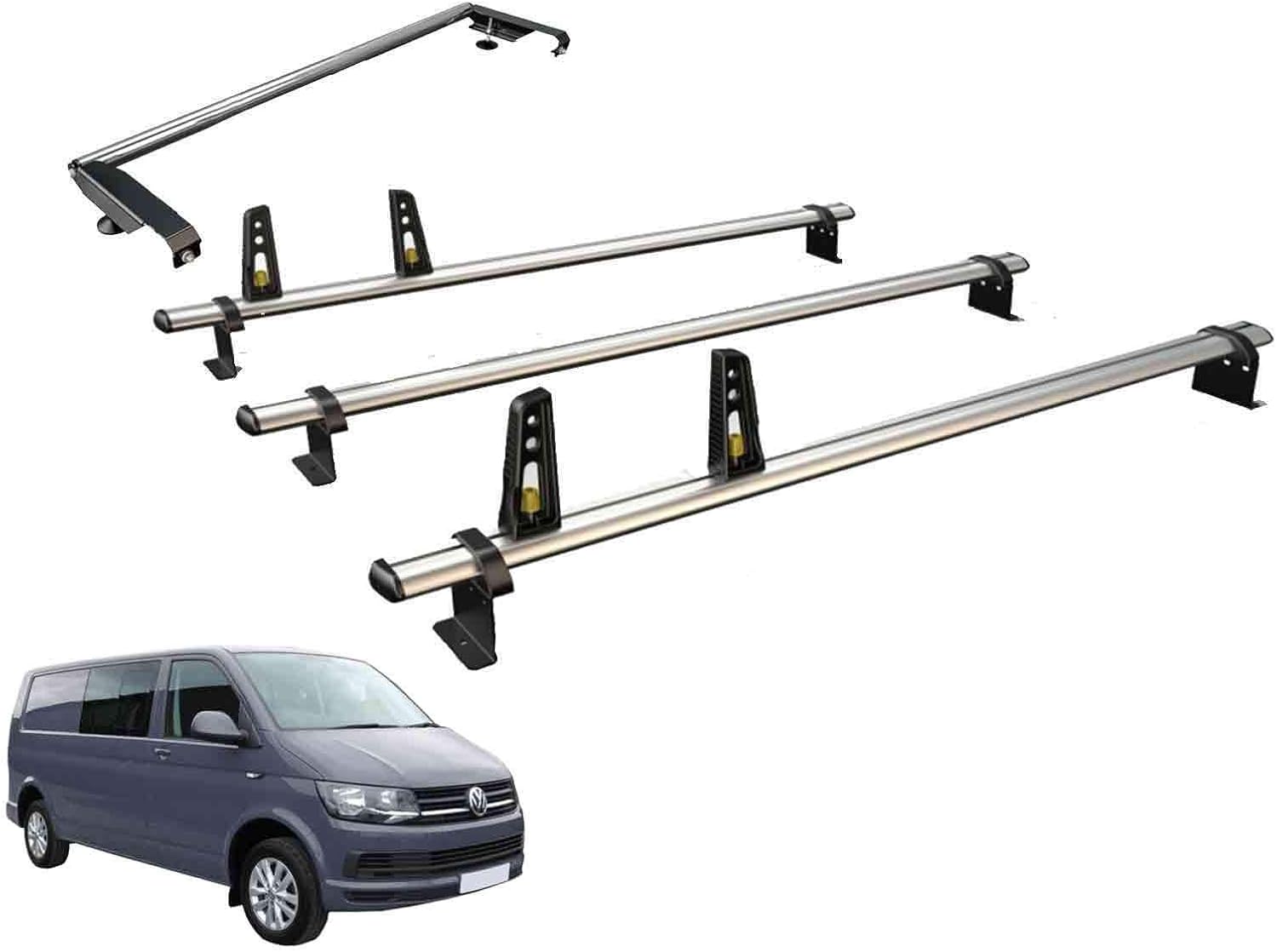 Van Guard ULTI Bar 3 Roof Bars and Rear Ladder Roller Kit for VW ...