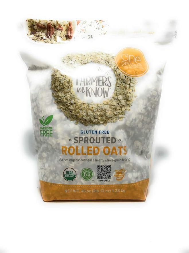 Amazon.com: One Degree Organic Foods, Oats Sprouted Rolled, 45 Ounce
