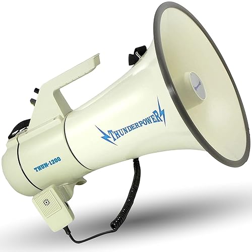 ThunderPower 45W 2000 Professional Yard Sound Range PA Bullhorn ...