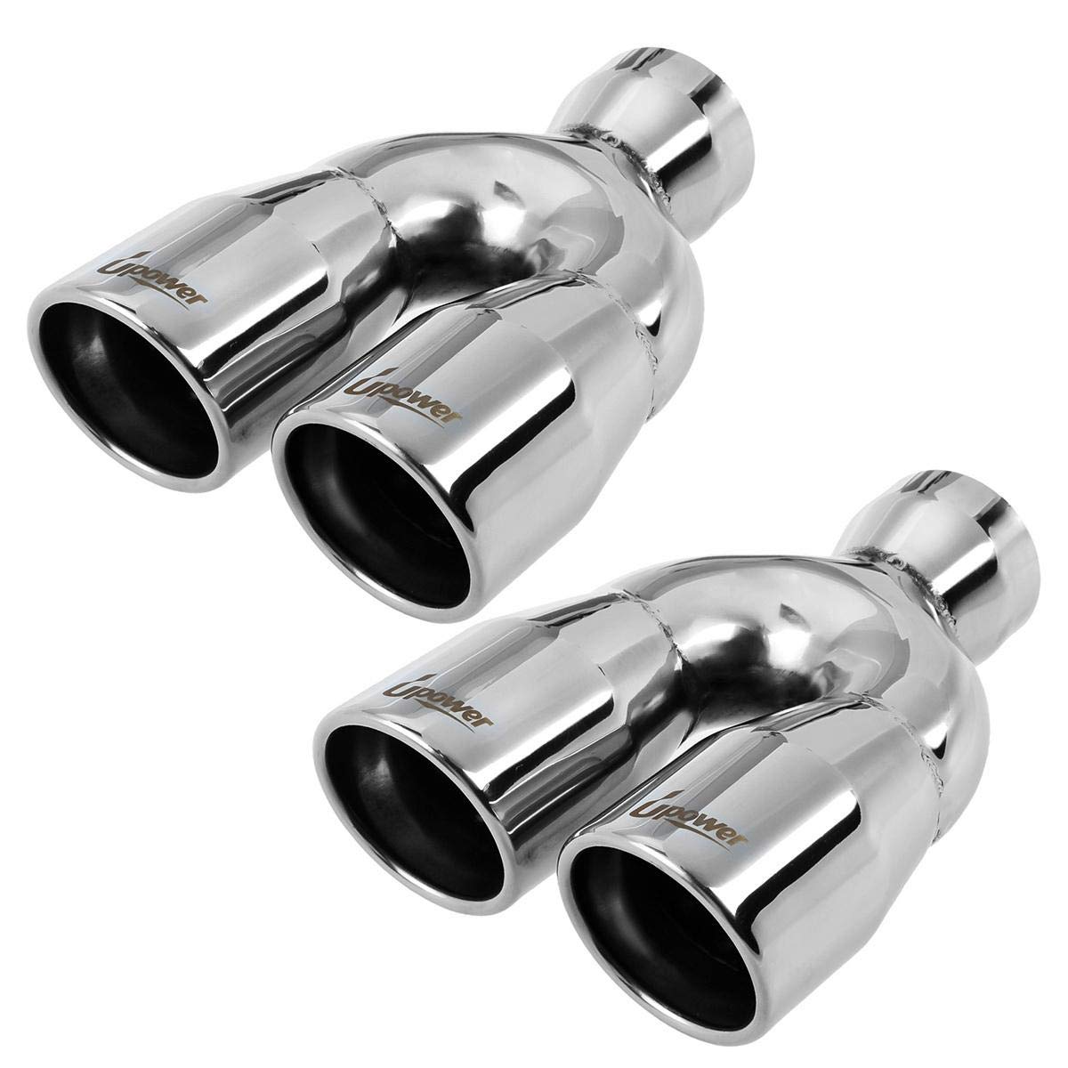 2.5 Tip Exhaust Dual Upower 2 of Pack Inch Edge) Slant,Rolled Wall ...