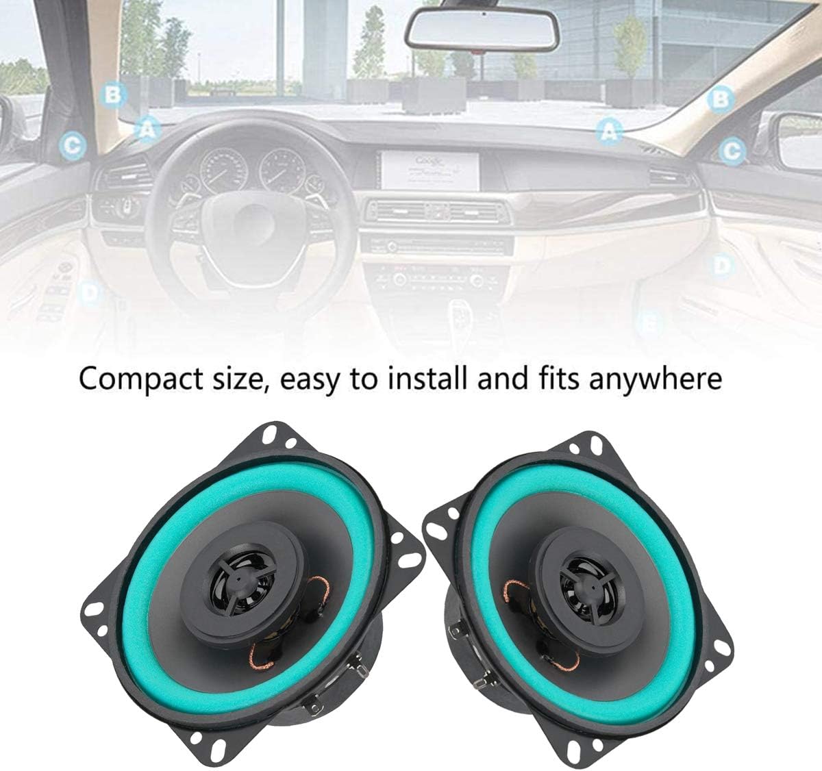 Durable Car Speakers, Lightweight Loud Anti-Aging Car Audio Stereo ...