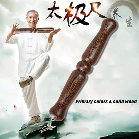 AEDFD Tai Chi Ruler Solid Wood Tai Chi Stick Health Stick,Arc Tai Chi ...