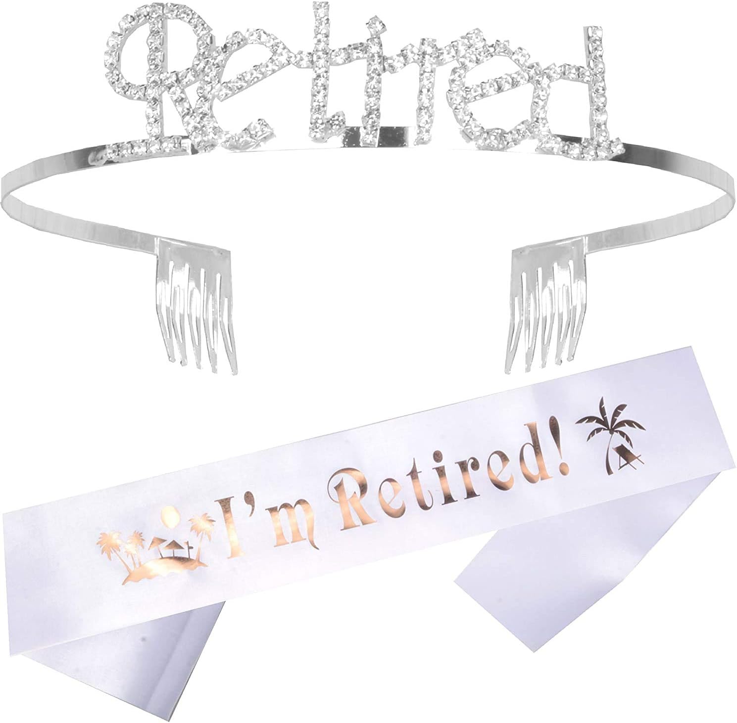 Amazon.com: Officially Retired Retirement Party Set Silver, Officially ...