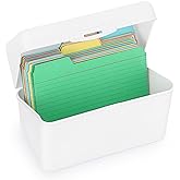 Amazon.com: BTSKY Clear Acrylic 4 x 6 inch Index Card Box with Sign Lid ...