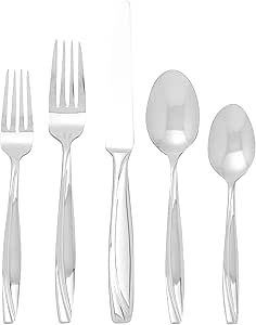 Amazon.com | Oneida Camlynn Mirror 45 Piece Casual Flatware Set, 18/0 Stainless, Service for 8 ...