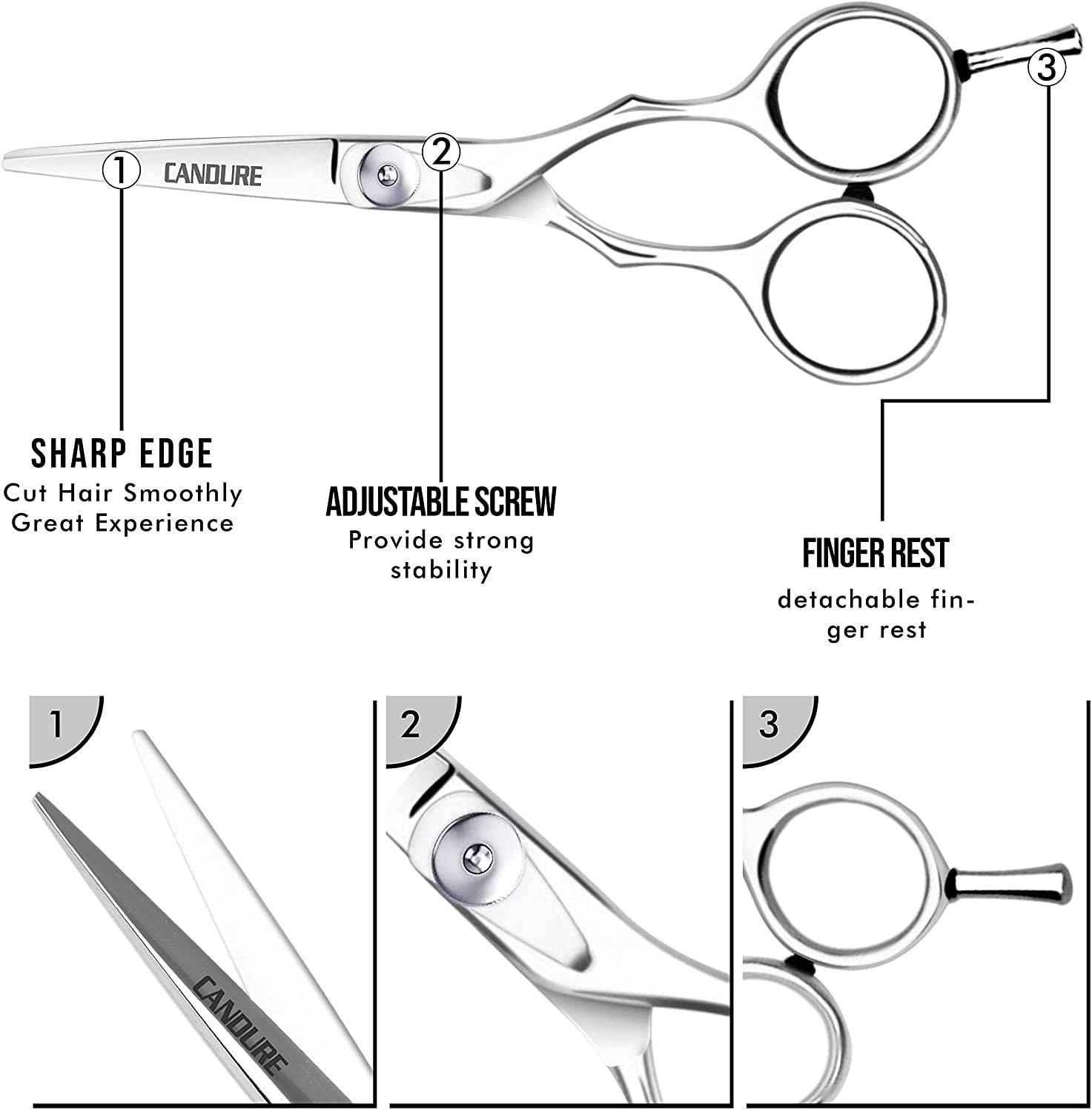Candure Hairdressing Scissors – Professional Stainless Steel ...