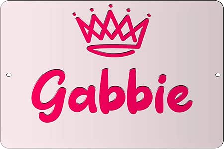 Amazon.com : Makoroni - Gabbie Girl Female Name 8x12 inc Aluminum ...