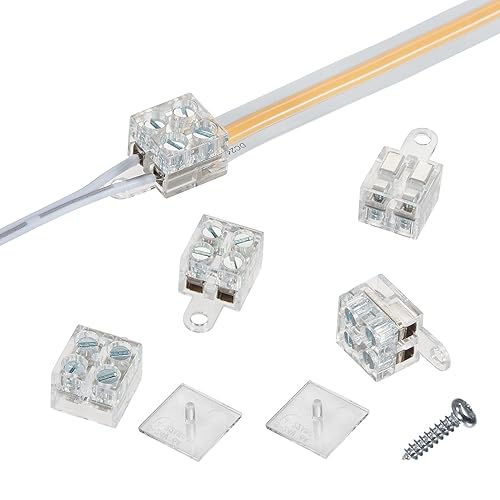 10 Pack LED Connector LED Strip connectors Strip to Wire Fast ...