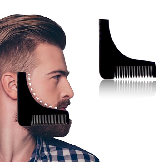 Bart Schablone mit Kamm - Rasierschablone für Bartstyling bei Vollbart ...
