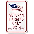 Amazon.com: SmartSign 18 x 12 inch “Veteran Parking Only, Thank You For ...