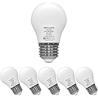 ORALUCE A15 LED Bulb 5 Watts Cool White 6500K,40W Equivalent Table Lamp Bulb, E26 Standard Screw ...