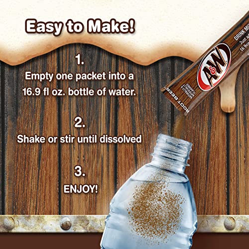 A&W, Root Beer â€“ Powder Drink Mix -6 Count (Pack of 12) Sugar Free ...