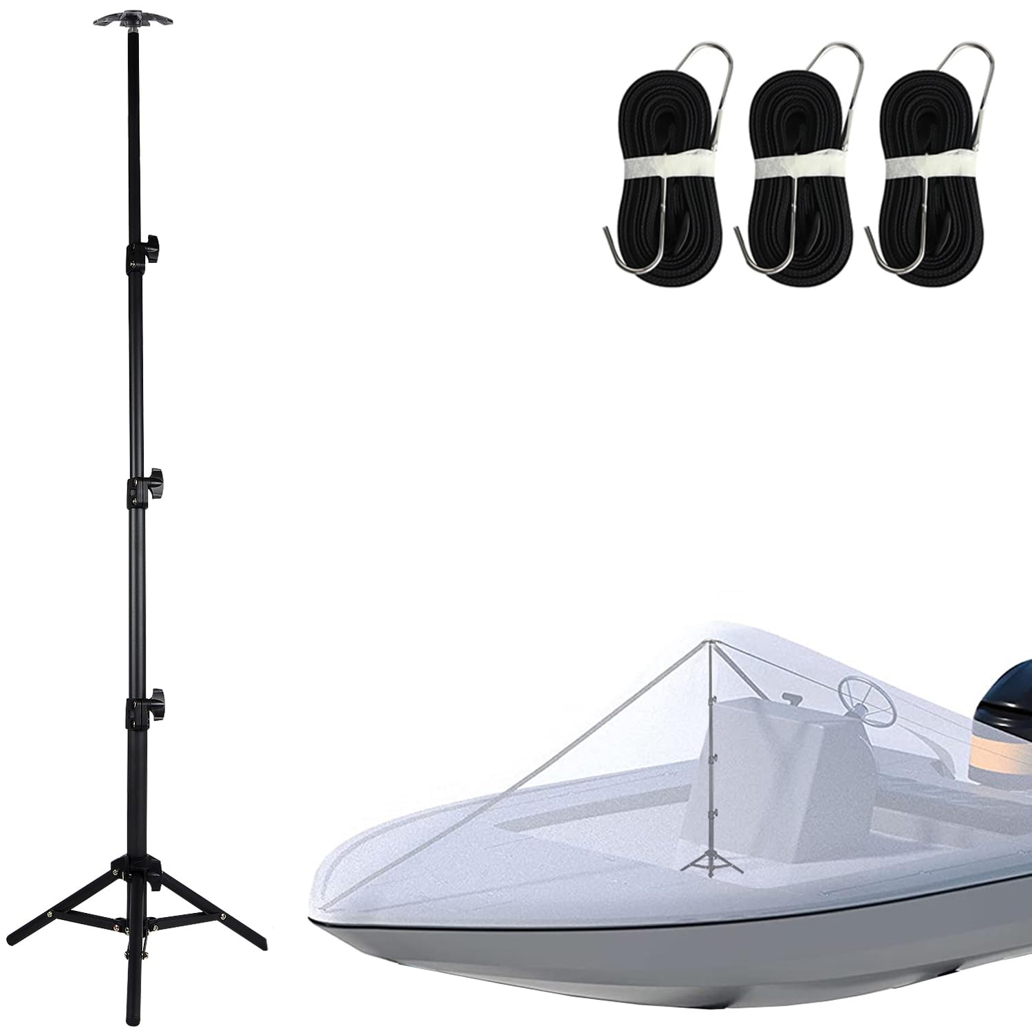 WOMACO Boat Cover Support Poles Stand System, Adjustable Metal Boat ...