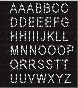 Amazon.com: Basic Alphabet Iron On Rhinestone Crystal Transfer by JCS ...