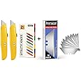 DIYSELF 2 Pack Box Cutter Retractable with 10 Pack Utility Knife Blades ...