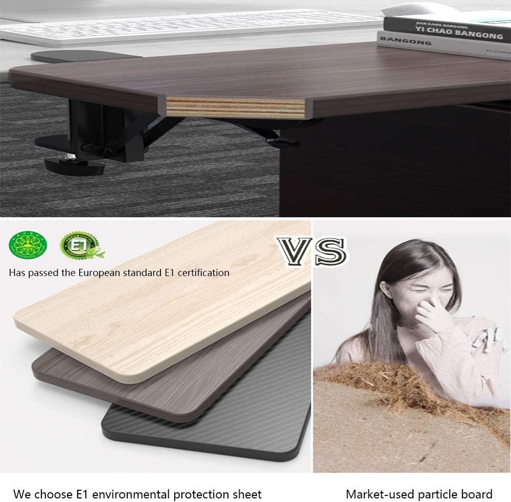 RD ergonomic desk extension bracket fixing clip, located on the ...