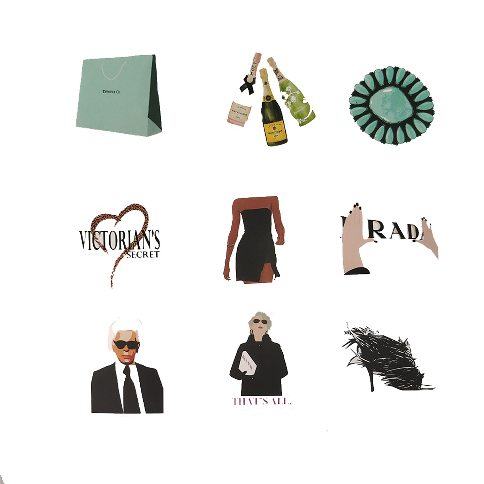 Mua Fashion Model Vogue Stickers, 50PCs, Aesthetic Vinyl Waterproof ...