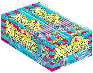 Amazon.com : AirHeads Extremes Belts Sour Candy, Bluest Raspberry, Non ...