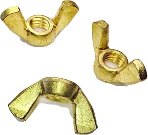 Amazon.com: Serval Products 1/4-20 Wing Nut Solid Brass Butterfly Nut ...