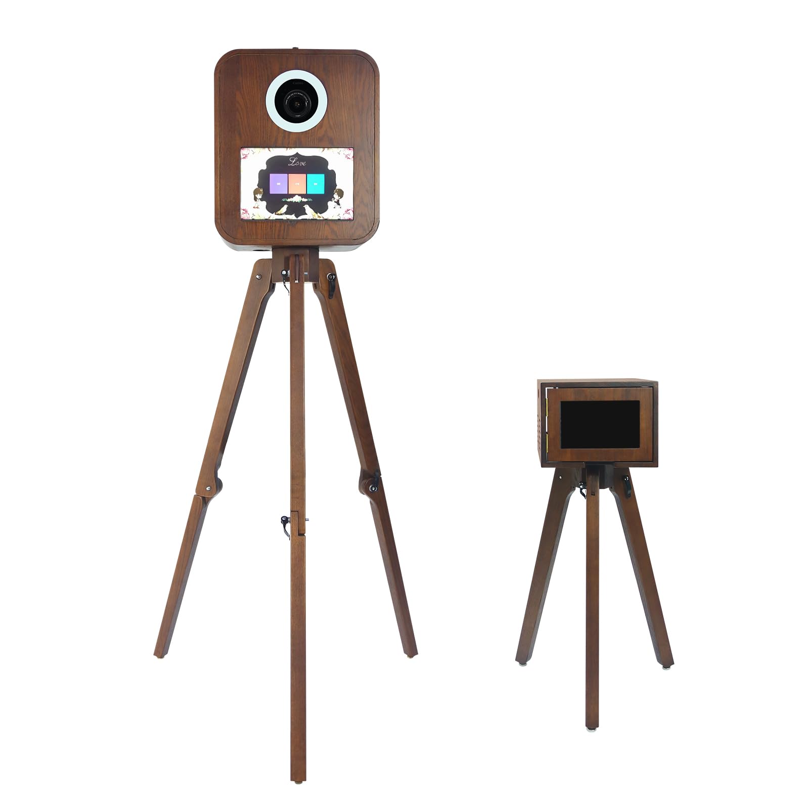 DOEL Portable Photo Booth Machine, 13.3inch Vintage Photo Booth with ...