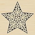 Amazon.com: Large Filigree Star Rubber Stamp by DRS Designs Rubber ...