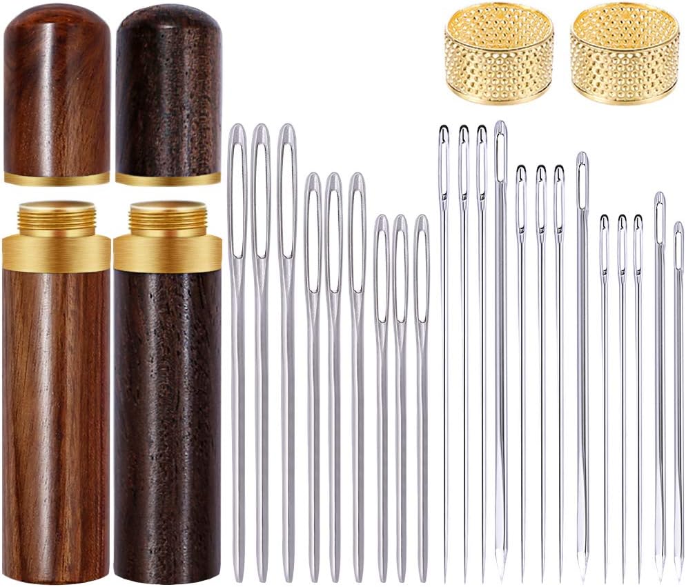 Kuppt Leder Nadel Set, 4 Größen Dreieck Leder Nähen Nadel mit Hand ...