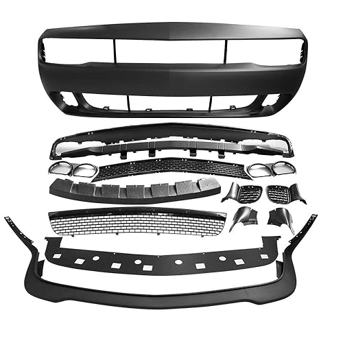 IKON MOTORSPORTS Front Full Bumper Cover w/Grille & Lip Whole Package ...