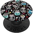 Amazon.com: Watercolor Colorful Cat Print Pop Kitty Socket Mount Print PopSockets PopGrip ...
