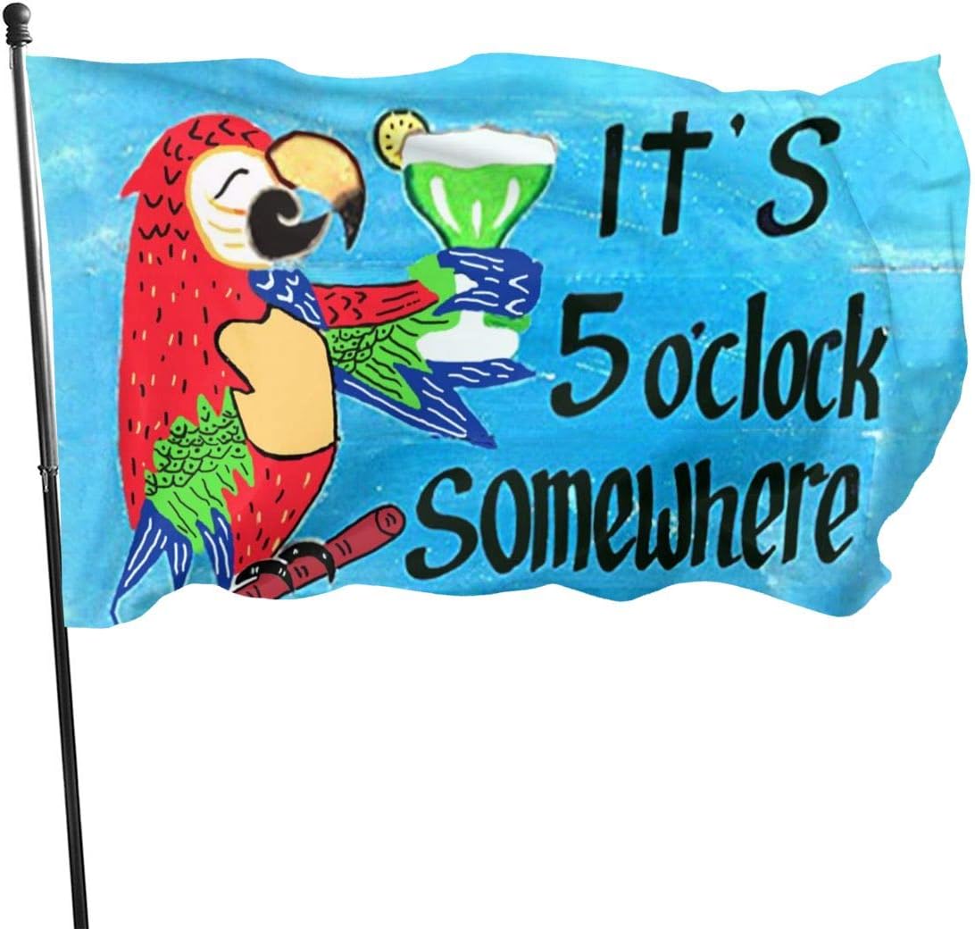 Amazon.com : It's 5 0'Clock Somewhere Flag 3x5 Feet It's 5 O'Clock ...