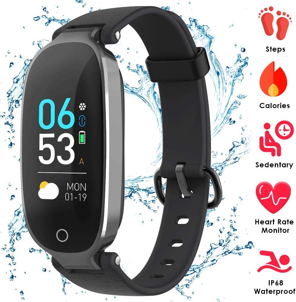 AGPTEK Pulsera Actividad Inteligente, Reloj Inteligente con Pantalla en ...