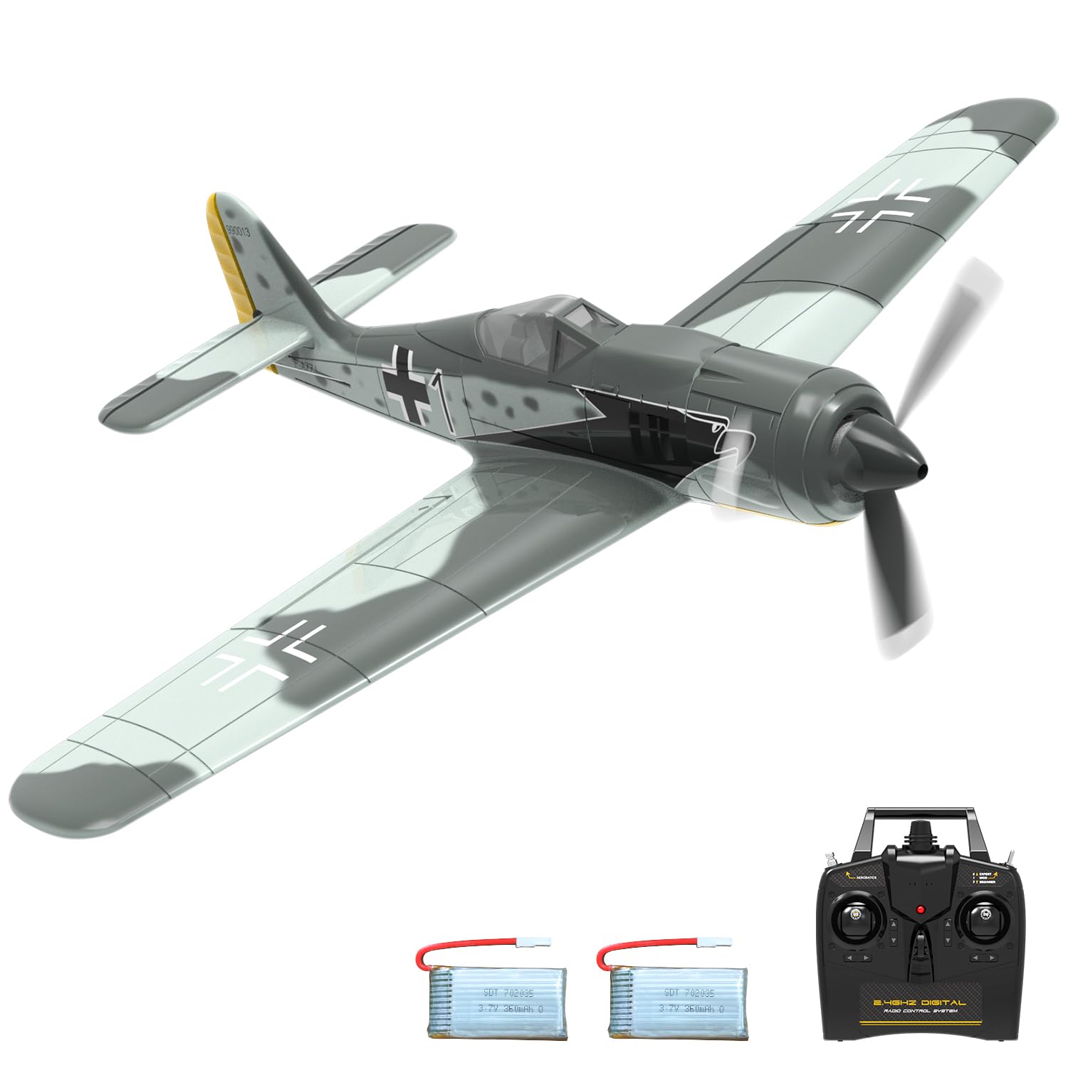 VOLANTEXRC RC Plane FW190 Fighter 4CH Remote Control Airplane RTF with ...