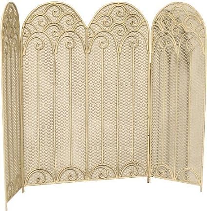 Shabby Chic French Arched fire guard with swirl detail fire screen ...