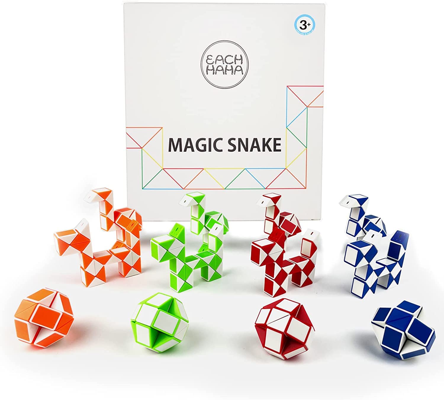 Mua EACHHAHA 12 Pack 24 Blocks Magic Snake Cube, Snake Cube Mini ...
