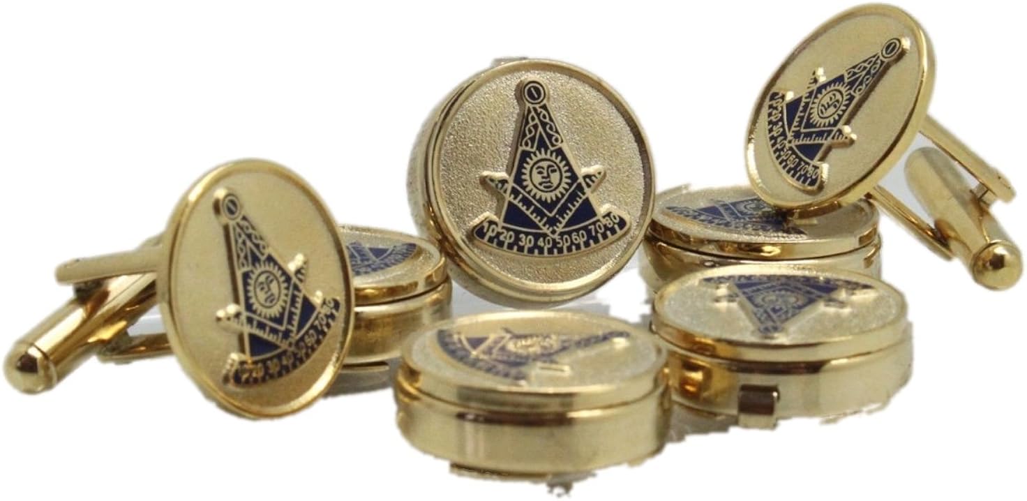 Amazon.com: Past Master AF&AM W Square Masonic Button Cover Tux Set ...