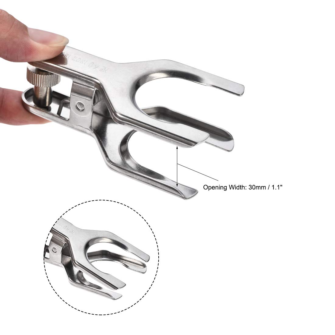 sourcing map Joint Clip Lab Clamp Round Mounting Clips for 34mm Glass ...