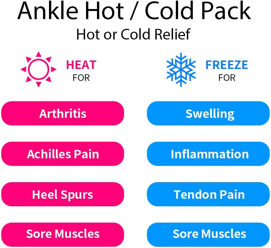 NEWGO®Ankle Ice Pack Reusable Hot Cold Compress Foot Ankle Ice Wrap for ...