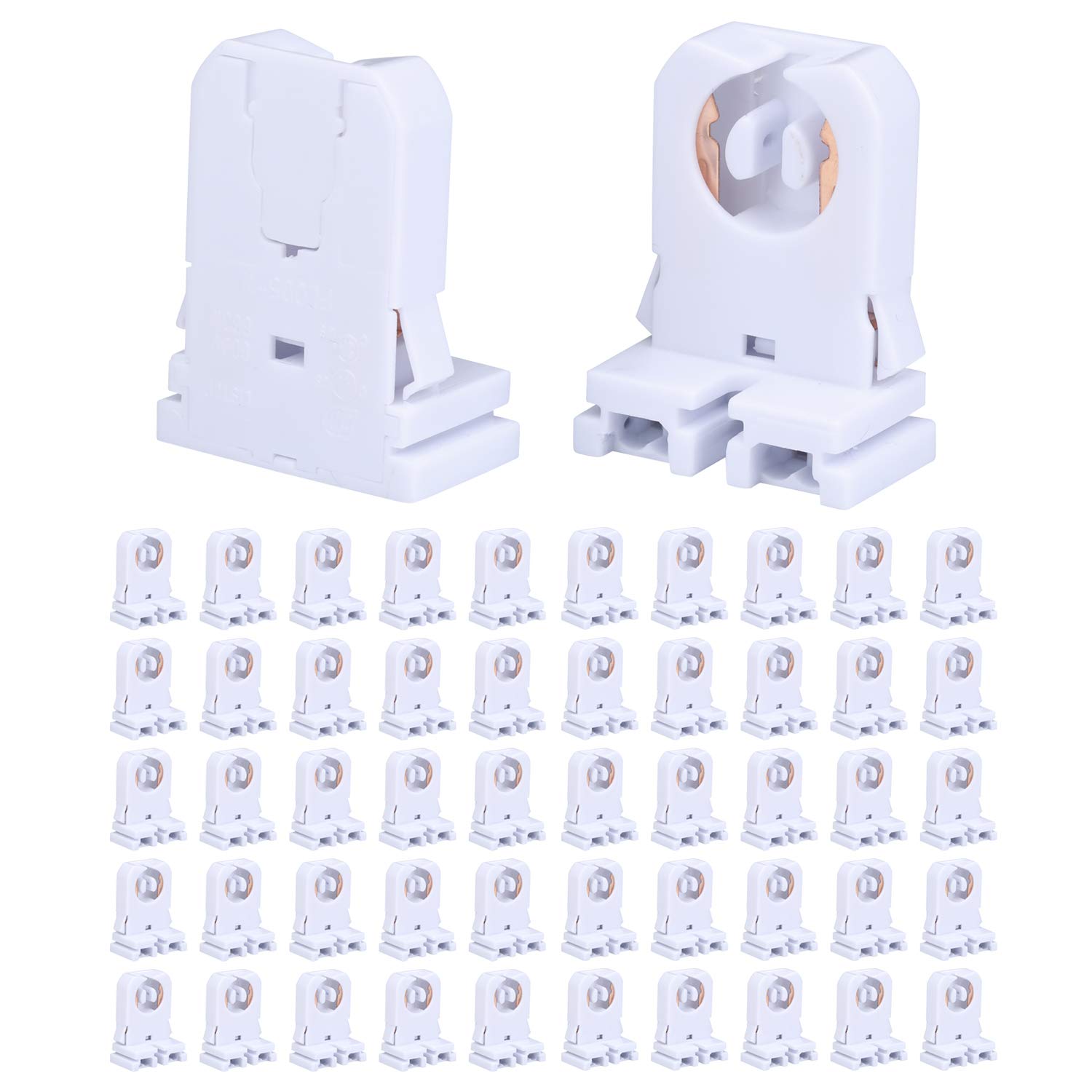 Pack of 50 UL Non-shunted Light Socket for T8 T10 T12 LED Fluorescent ...