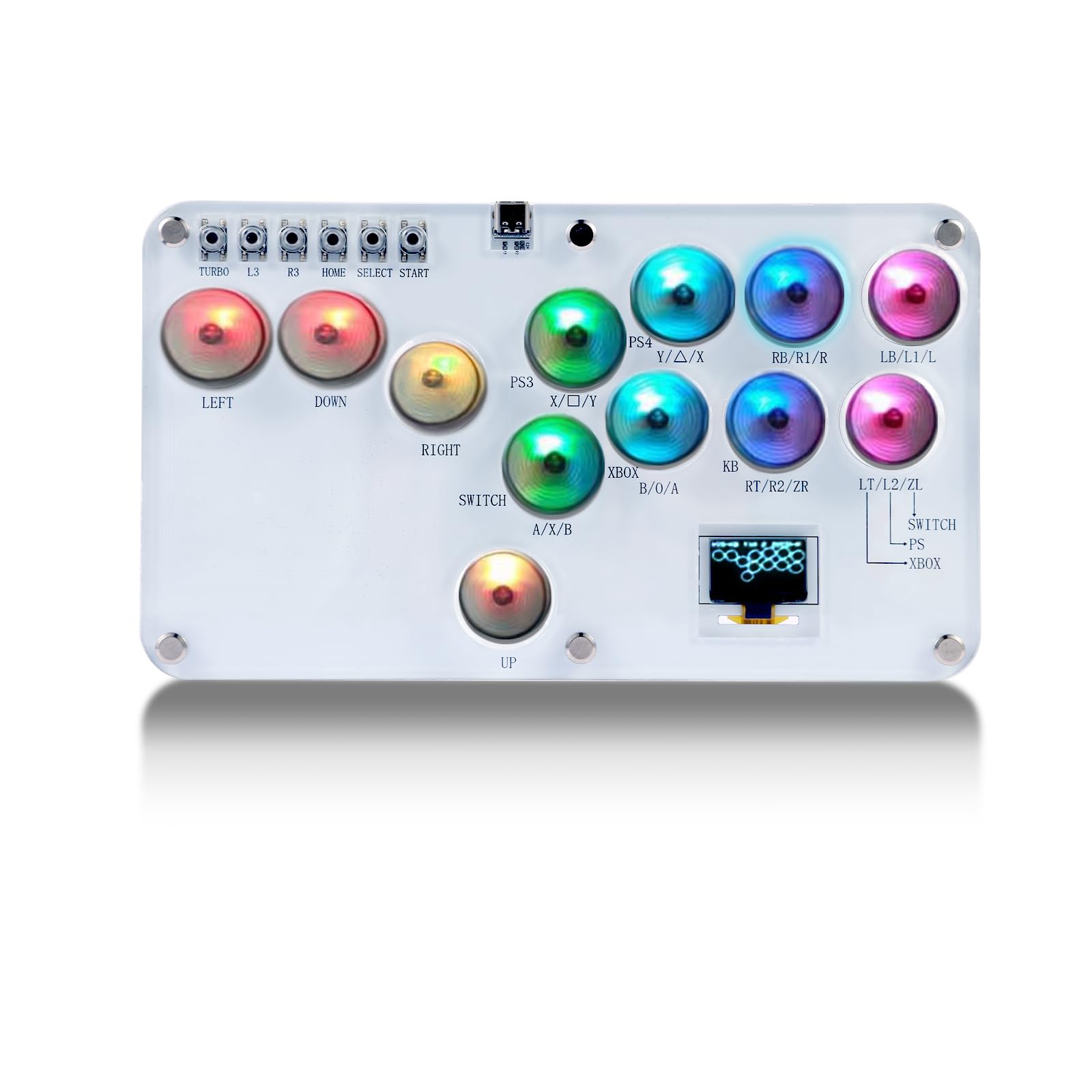 MFTAOTLK All-Button Arcade Leverless Street Fight Mini Controller MF12 ...