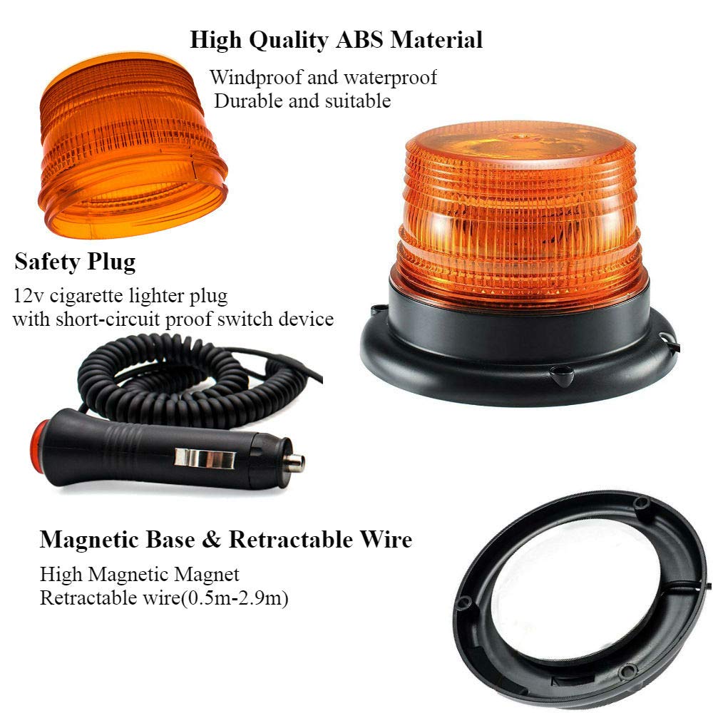 Car Beacon Strobe Light LED Emergency Warning Lights Road Hazard ...