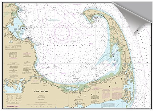 MAPTECH Cape Cod Bay, MA Decorative Nautical Chart - The Nautical Decor ...