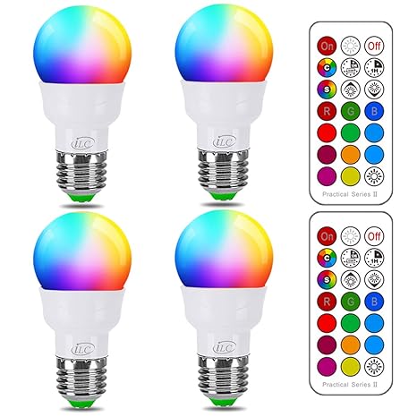Colour Changing LED Light Bulbs 3W E27 Edison Screw Dimmable A60 Warm ...
