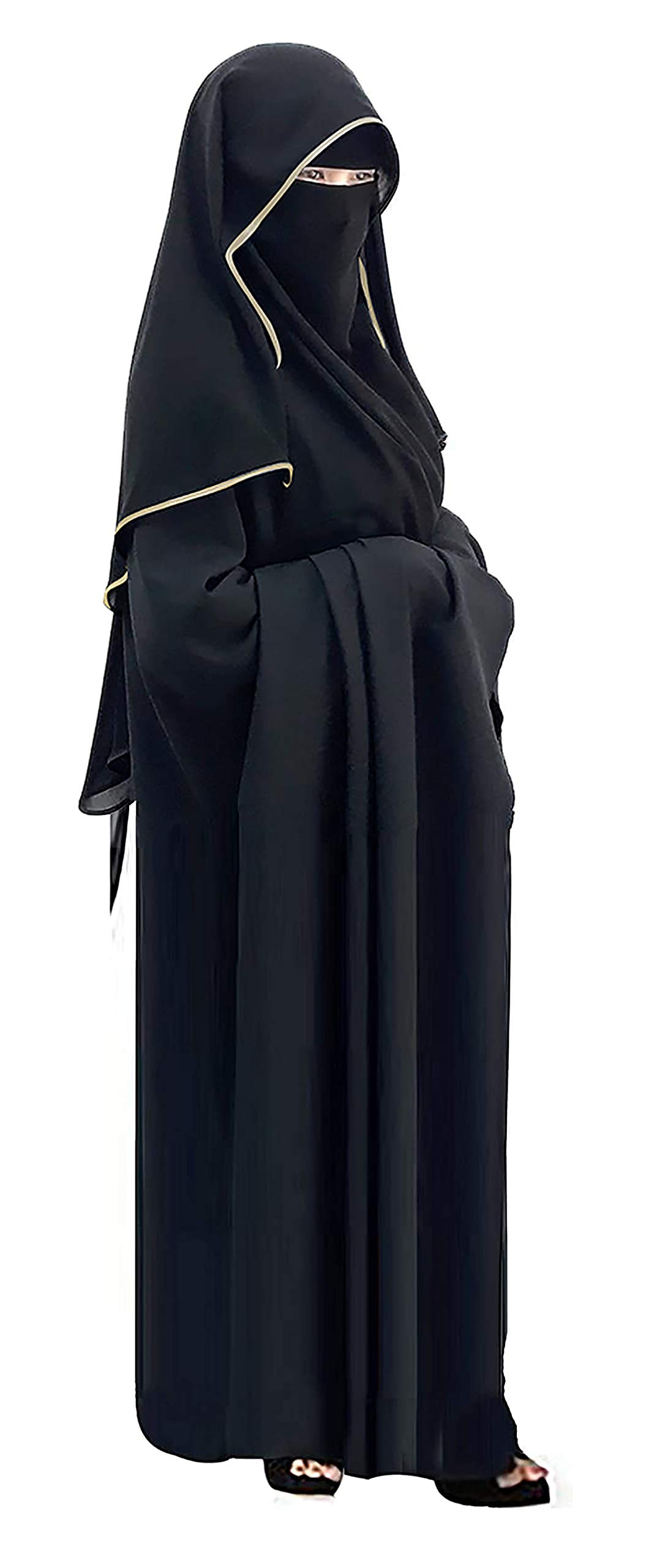 Buy Saudi Chiffon First Class Quality Long Saudi Niqab Burqa Hijab Face ...