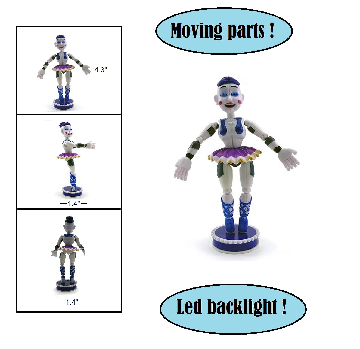 Mua Toysvill FNAF Action Figures Sister Location (Set of 5 pcs), More ...