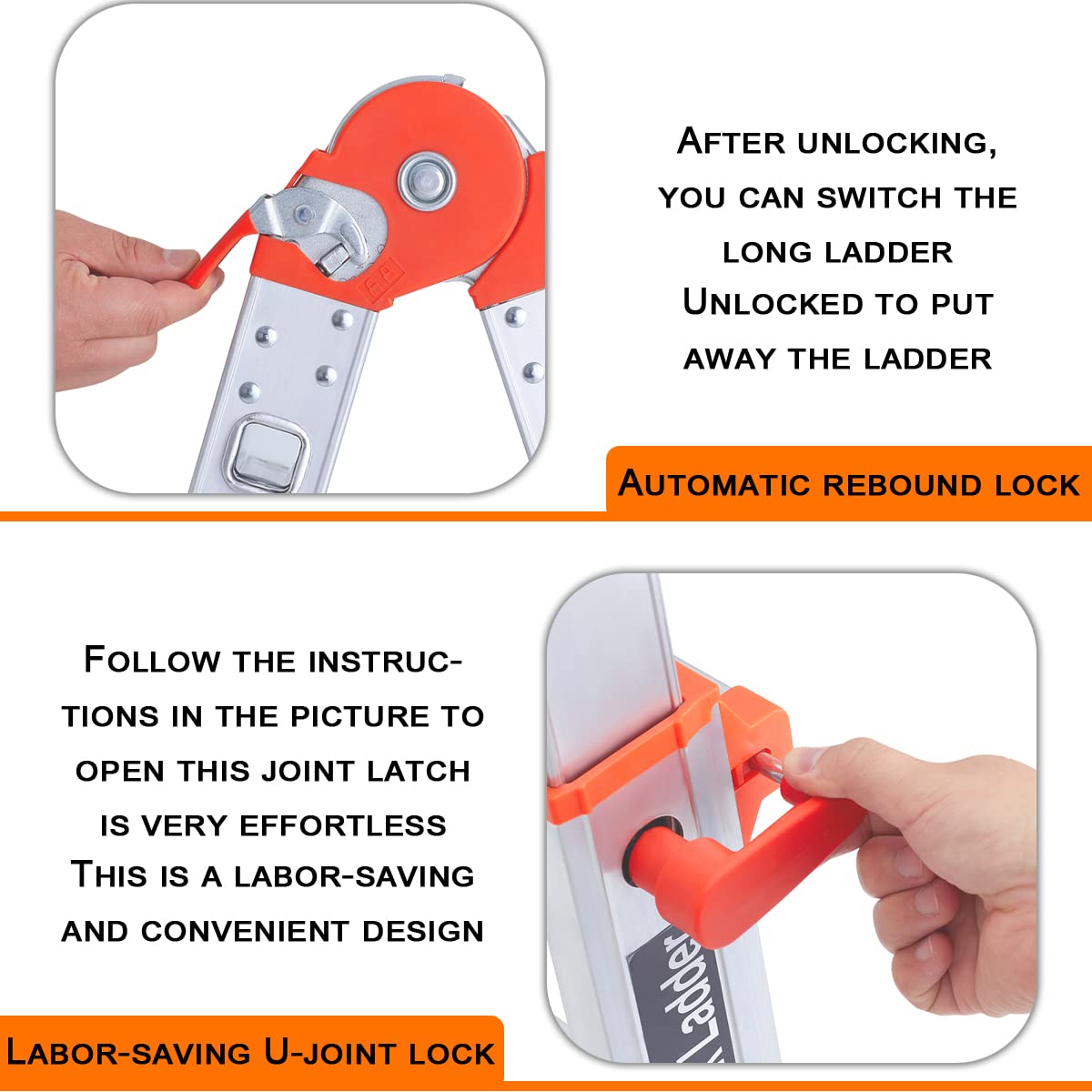 Mua Ladder, A Frame 4 Step Ladder Extension, 14 FT Anti-Slip Multi ...