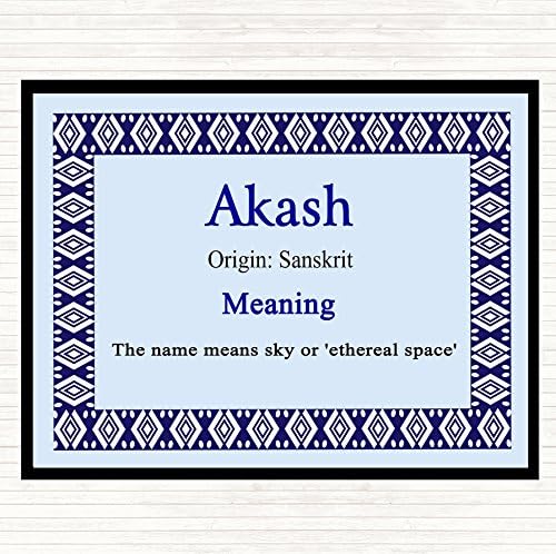 Akash Name Meaning Dinner Table Placemat Blue: Amazon.co.uk: Office ...