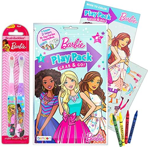 Barbie Toothbrush 2-Pack Bundle ~ Barbie Soft Toothbrushes for Girls ...